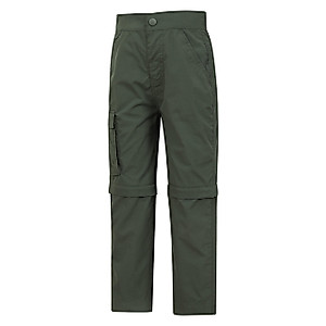 Mountain Warehouse Active Kids Zip Off Hiking Pants - Boys & Girls Khaki 9-10 Years