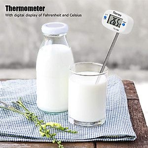 2Pcs Food Cooking Thermometer TA288 Long Probe Digital Meat Temperature Measuring Device for Kitchen BBQ and Grill, -50-300℃