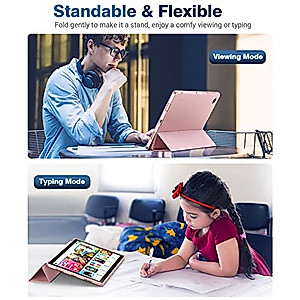 TiMOVO for Galaxy Tab A8 Case 2021/2022 10.5 Inch SM-X200/ SM-X205, Slim Soft TPU Translucent Frosted Back Protective Cover Shell with Auto Wake/Sleep Feature for Samsung A8 Tablet, Pink