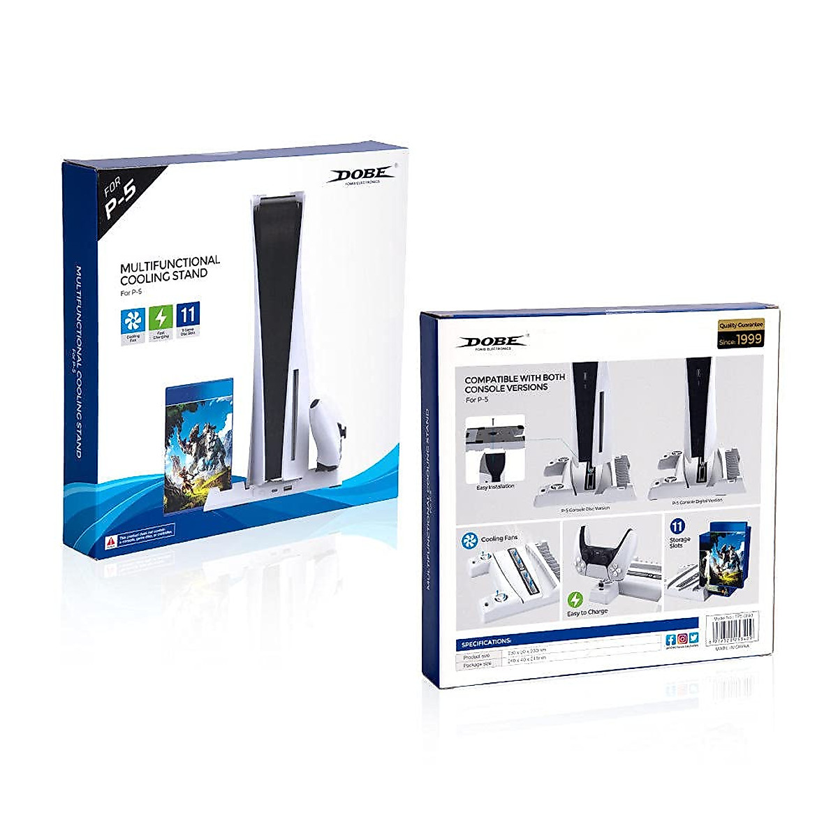 Game Console Cooling Base Handle Holder Charging Stand Multifunctional Charging Cooling Fan Storage Bracket Summer Father'S Day Gift-white