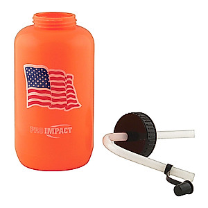 Pro Impact Squeezable Water Bottle Bendable Long Straw - LDPE BPA Free Plastic - Hydration for Baseball Hockey Gym MMA Yoga Boxing Cycling Softball Football Lacrosse (35.5 Oz.)