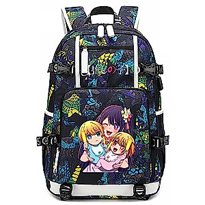 ISaikoy Anime Oshi No Ko Backpack Shoulder Bag Bookbag School Bag Daypack Satchel Laptop Bag Color Blue19