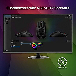 HyperX Pulsefire Haste Gaming Mouse 59g Hex Honeycomb Shell Customizable RGB Hyperflex USB Cable 16000 DPI 6 Programmable Buttons for PC PS5 PS4 Xbox Series X|S Xbox One (Renewed)