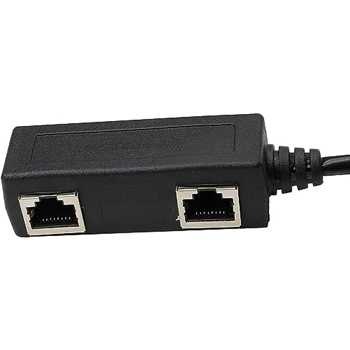 RJ45 Network Splitter Adapter Cable,zdyCGTime 1 RJ45 Male to 2 RJ45 Female Network Y Splitter Cable, LAN Connector, Suitable for Super Category 5 Ethernet, Category 6 Ethernet.(Black) (Black)
