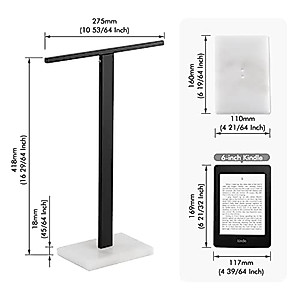 KES Towel Rack Stand, Hand Towel Holder with Marble Base Standing Towel Rack for Bathroom Countertop SUS304 Stainless Steel T-Shape Matte Black, BTH224-BK