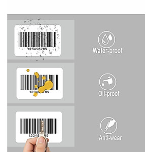 Hybsk 3x2 inch Direct Thermal Labels for Barcodes, Address, Compatible with Rollo Label Printer & Zebra Desktop Printers (3"x2",White)