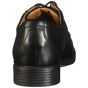 Clarks Men's Whiddon Cap Oxford, Black Leather, 13 Wide