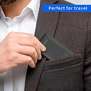 Flat USB c Wall Charger, 65W GaN USB c Wall Charger, Ultra Slim Wall Charger, Folding Travel Dual Port USB Wall Charger, for Laptops, Tablets, Phones, Black