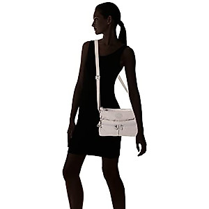 Kipling womens Women's New Angie Handbag, Lightweight Bag, Nylon Travel Crossbody Bag, Grey Gris, 10.5 L X 8 H X 2 D US