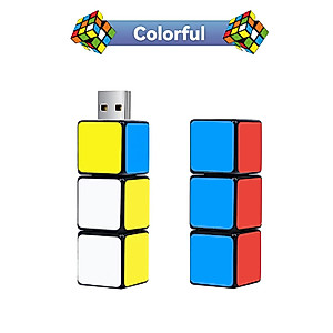 LEIZHAN Cute USB Flash Drive Computer Memory Stick USB Pendrive for Teachers, Students, Family and Friends (64GB, Magic Cube)