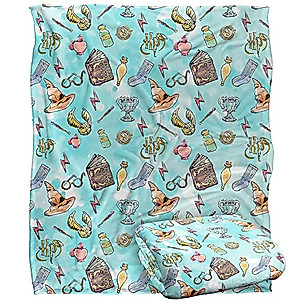 Harry Potter Water Color Pattern Officially Licensed Silky Touch Super Soft Throw Blanket 50" x 60"