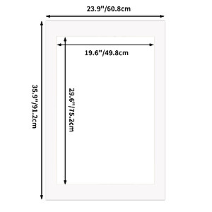 ZBEIVAN 24x36 White Picture Mats for 20x30 Pictures with Core Bevel Cut Frame Mattes - Pack of 12