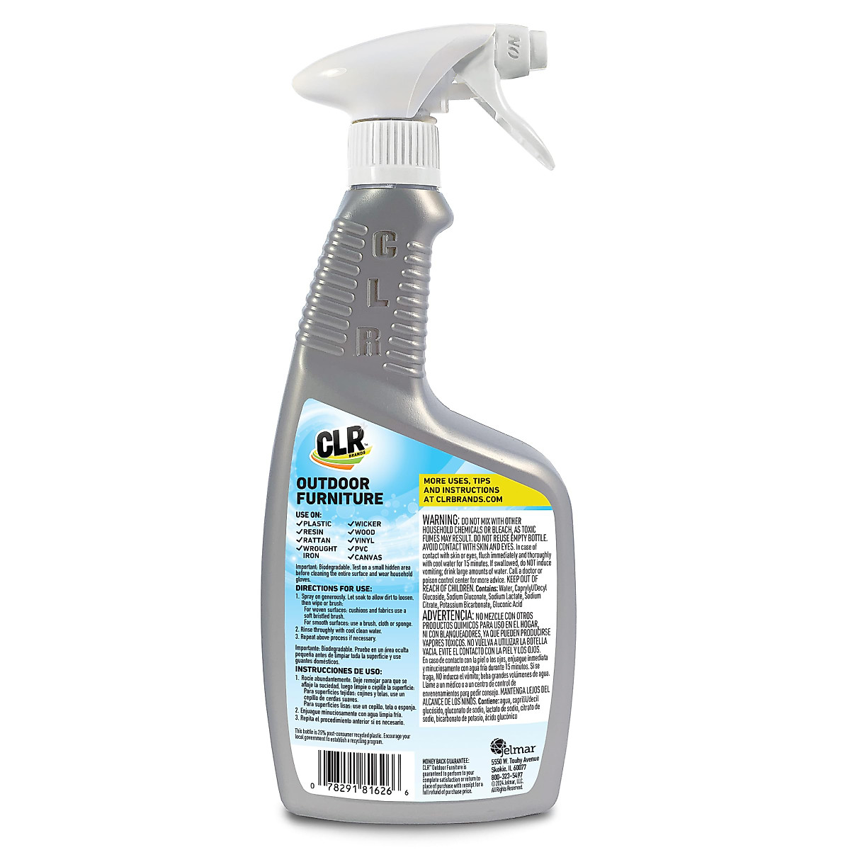 CLR Brands® Outdoor Furniture Cleaner, Cleans and Protects Outdoor Surfaces - Works on Fabric, Wood, Wicker, PVC, Plastic and More (26 oz)