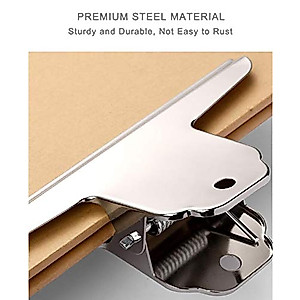 4 Inch Large Bull Paper Clips, Coideal 10 Pack Silver Metal File Money Binder Clip Clamps for Home Office School Supplies (Square)