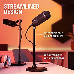 Elgato Mini Mount – Versatile Desktop Stand extendable up to 64 cm/25.2 in, Fully Adjustable, Phone Holder with Cold Shoe Mount, Device Slot, 1/4 inch Thread for Cameras, Lights, Mics and More