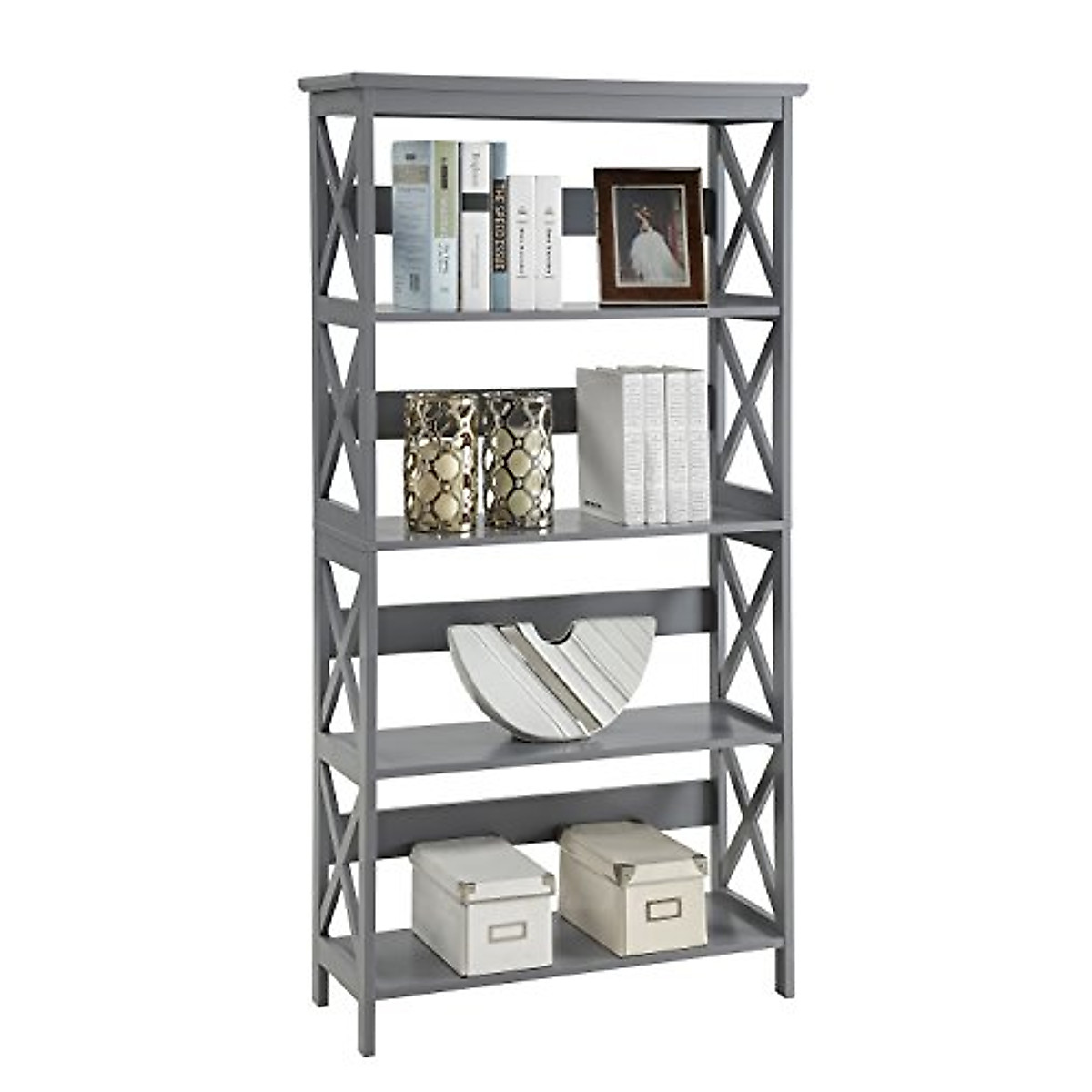 Convenience Concepts Oxford 5 Tier Bookcase, Gray