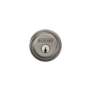 Schlage B60 N 619 Deadbolt, Keyed 1 Side, Highest Residential Security, Satin Nickel