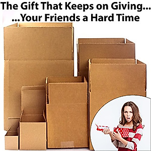 Give the Gift of Frustration: Boxes in a Box Prank. Includes 3 Sets of 6 Nesting Cartons (2-12 Inch). Funny Practical or Novelty Joke. Great Christmas Gag, Birthday Present or Stocking Stuffer for Him