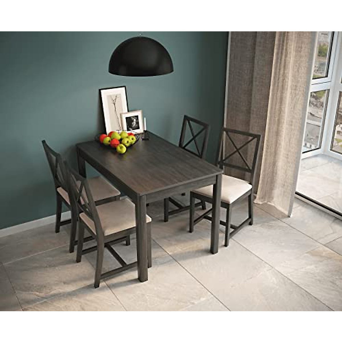 DAIVA CASA Dining Chair Wooden Set of 2- Chair Accent Dine in Chair - Upholstered Chair with X-Back, Brown Chair Back or White Dining Chair - Modern Chair Furniture Chair Mira Living Room Chair Small