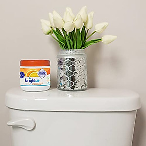 Bright Air Solid Air Freshener and Odor Eliminator, Mandarin Orange and Fresh Lemon Scent, 14 Oz Each, 6 Pack