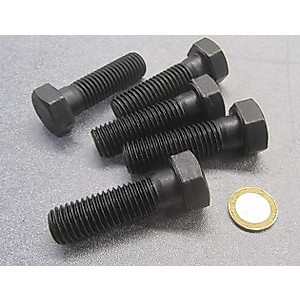Generic Class 10.9 Steel Hex Bolts M18 x 2.5 mm x 60 mm Long PT 5 pcs, Bolt-1699-21-11, Black