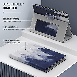 MoKo Universal Case for 6",6.8",7" Kindle eReaders - Kindle/Kobo/Voyaga/Lenovo/Sony Kindle E-Book Reader, Lightweight PU Leather Folio Shell Cover Case, with Hand Strap/Kickstand, Gray Forest