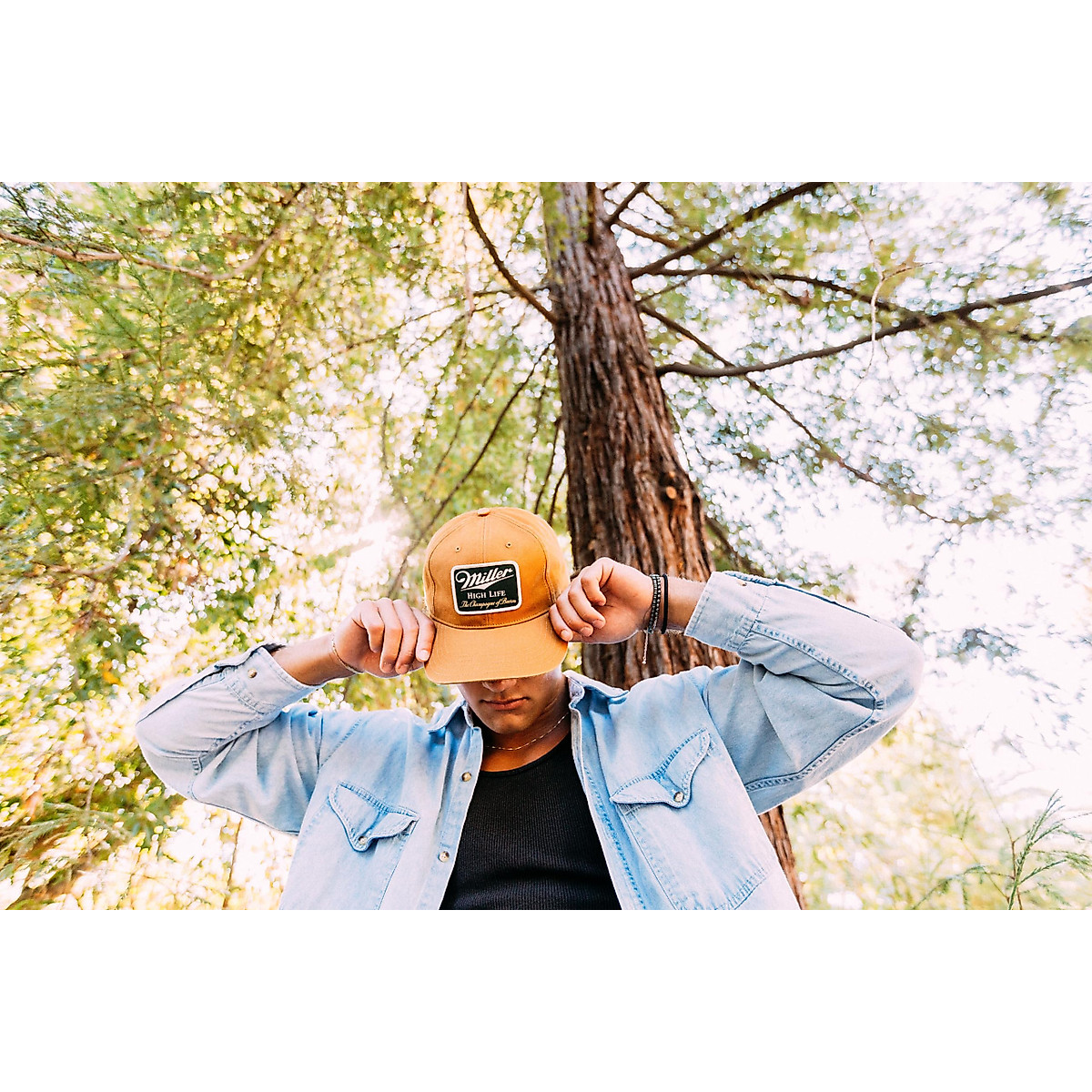 AMERICAN NEEDLE Miller High Life Beer Hepcat Adjustable Buckle Strap Baseball Dad Hat (43870A-MHL-LHAZ)