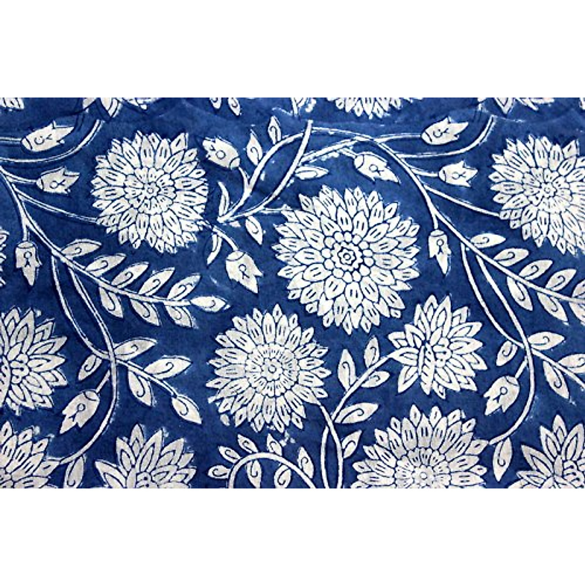 India Hand Block Printed Fabric Cotton Jaipuri Dress Fabric 5 Yard Multi Use Kurti and Long Dress Fabric