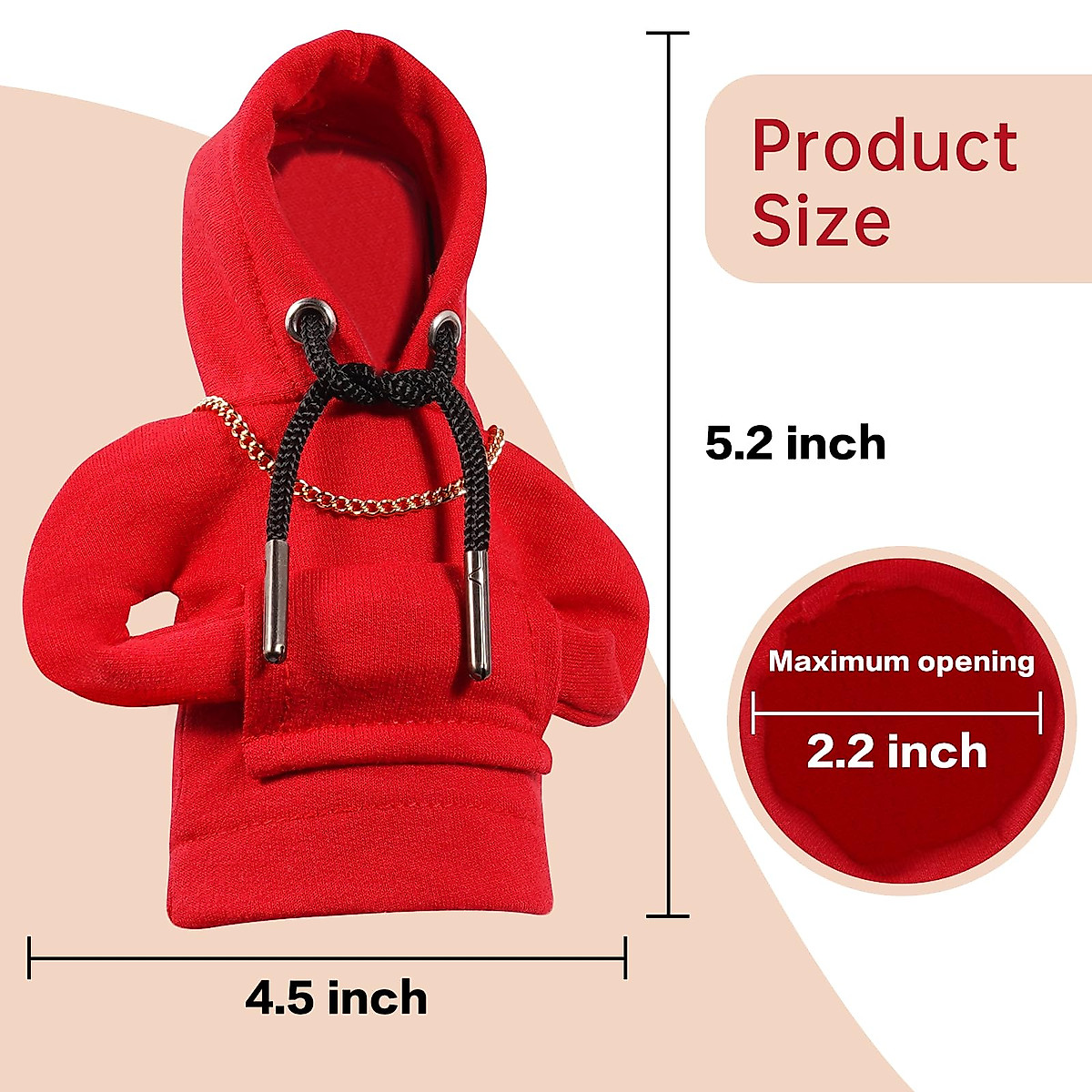 Yajeea Car Gear Shift Hoodie, Funny Mini Hoodie Car Decor, Winter Warm Universal Fit Shift Knob Cover, Automotive Interior Accessories Gift