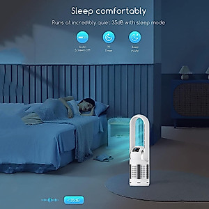DIGBYS Dreo Fan with Remote Control Fan Tower 8h Timer 8 Speeds Air Purifier, for Home Bedroom Kitchen