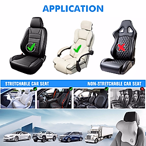 TKLoop Soft Car Neck Pillow for Driving Seat Car headrest Pillow with Adjustable Strap, 100% Memory Foam Neck Support Pillow for Car, Office Chair Black Pack of 1