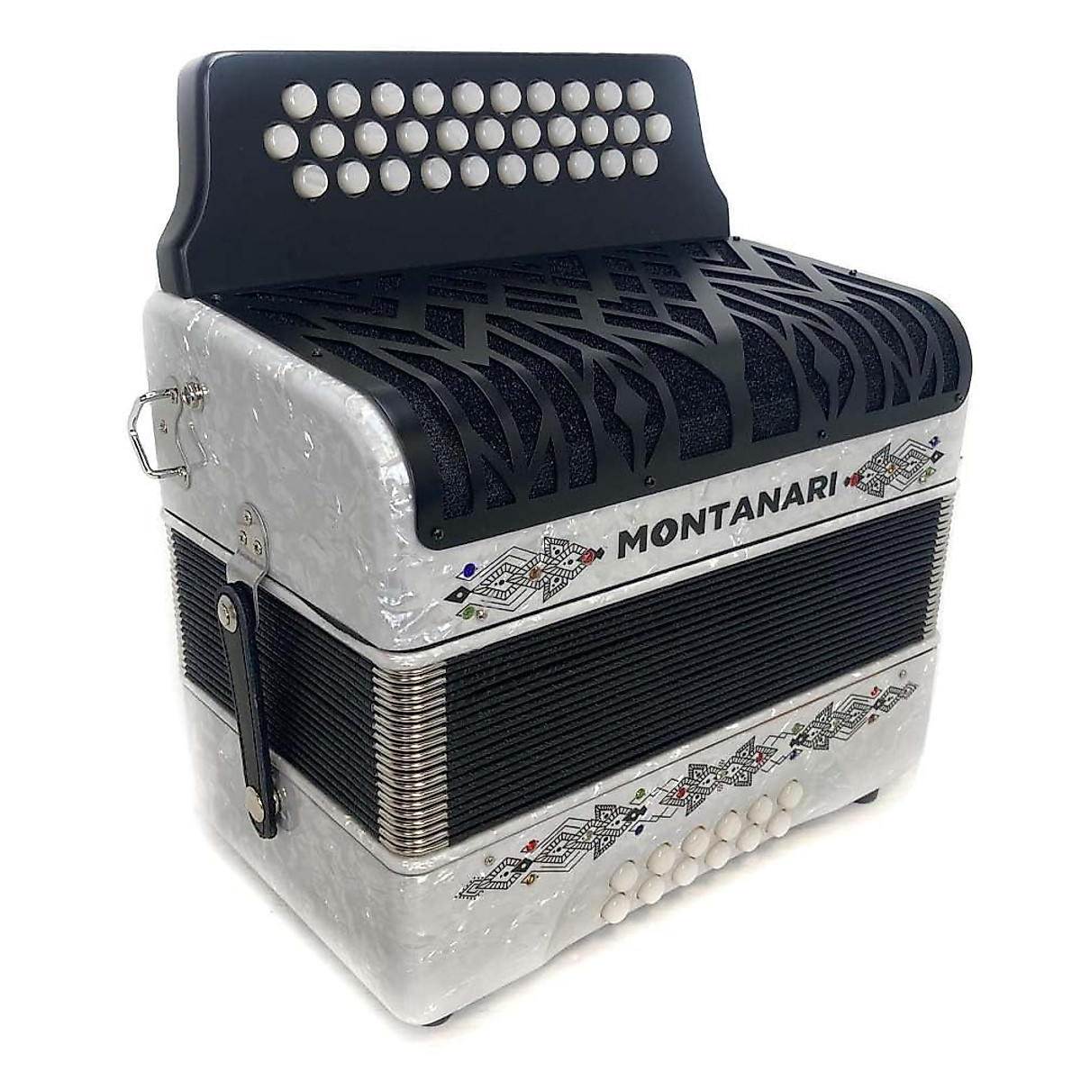 Montanari Vallenato Accordion GCF White
