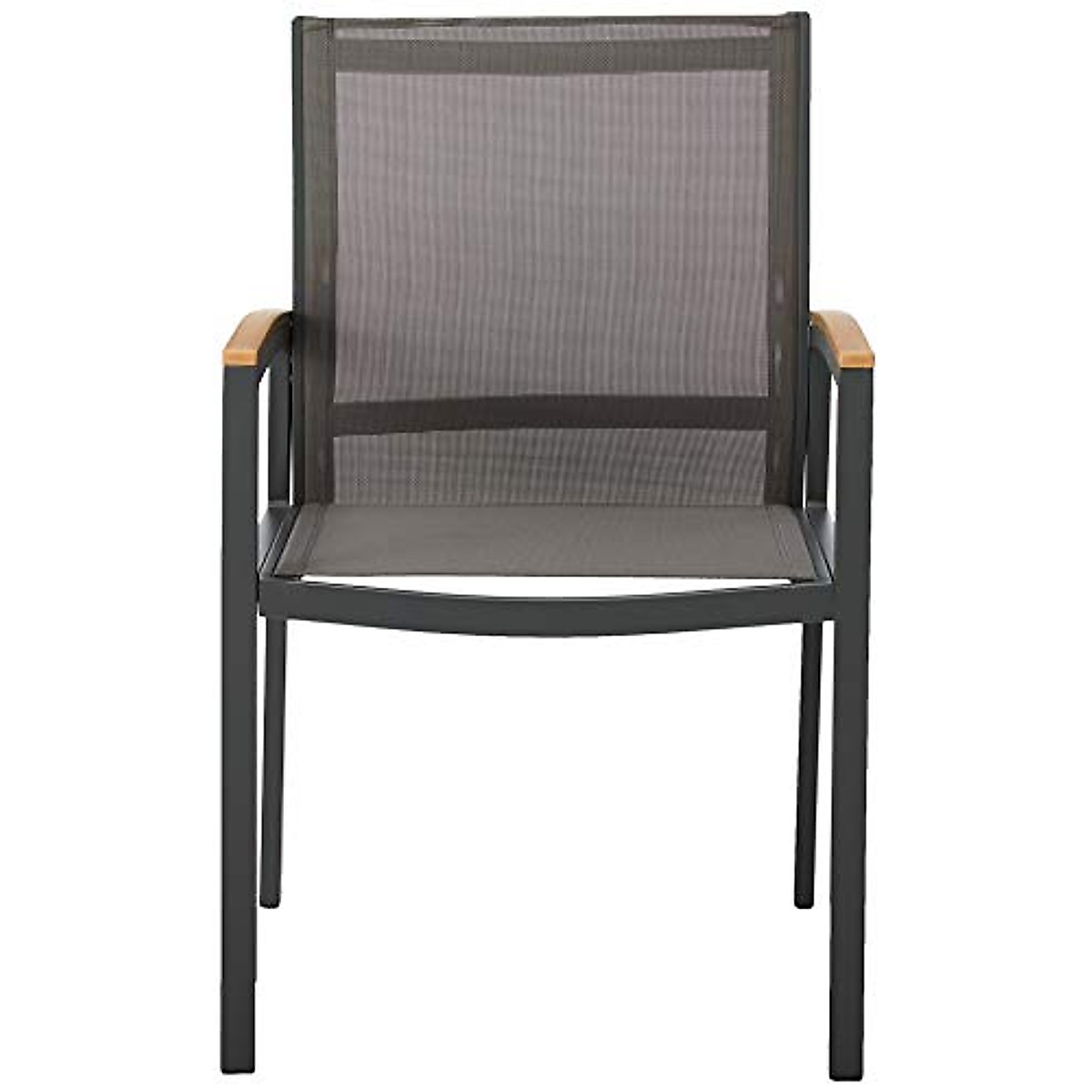 Christopher Knight Home Emma Outdoor Mesh and Aluminum Frame Dining Chair (Set of 2), Gray