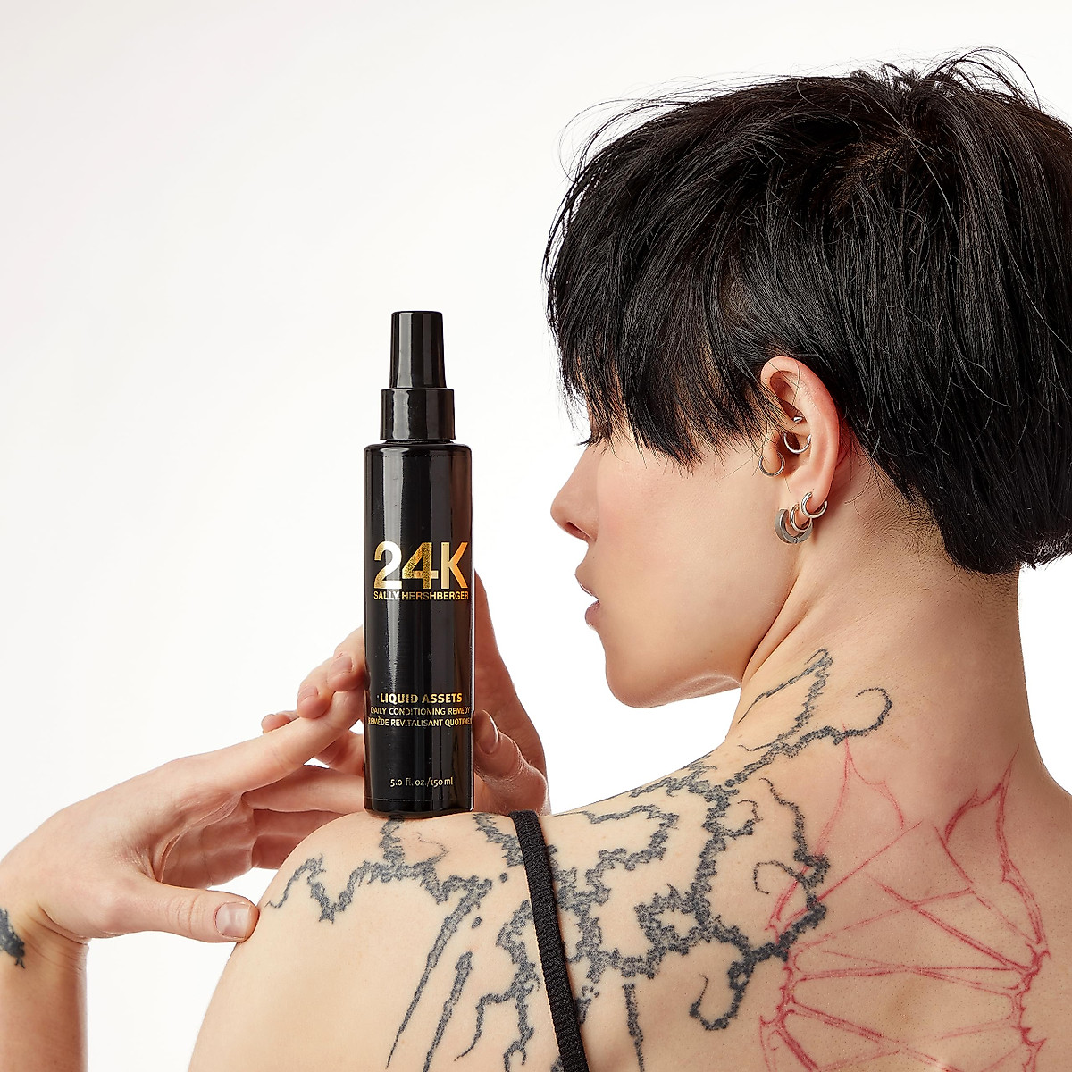 Sally Hershberger 24K Liquid Assets Daily Conditioning Remedy - Weightless Leave-In Treatment for Luscious, Refreshed Locks - Bonding, Keratin-Fortified Formula - Paraben And Phthalate Free - 150 ml