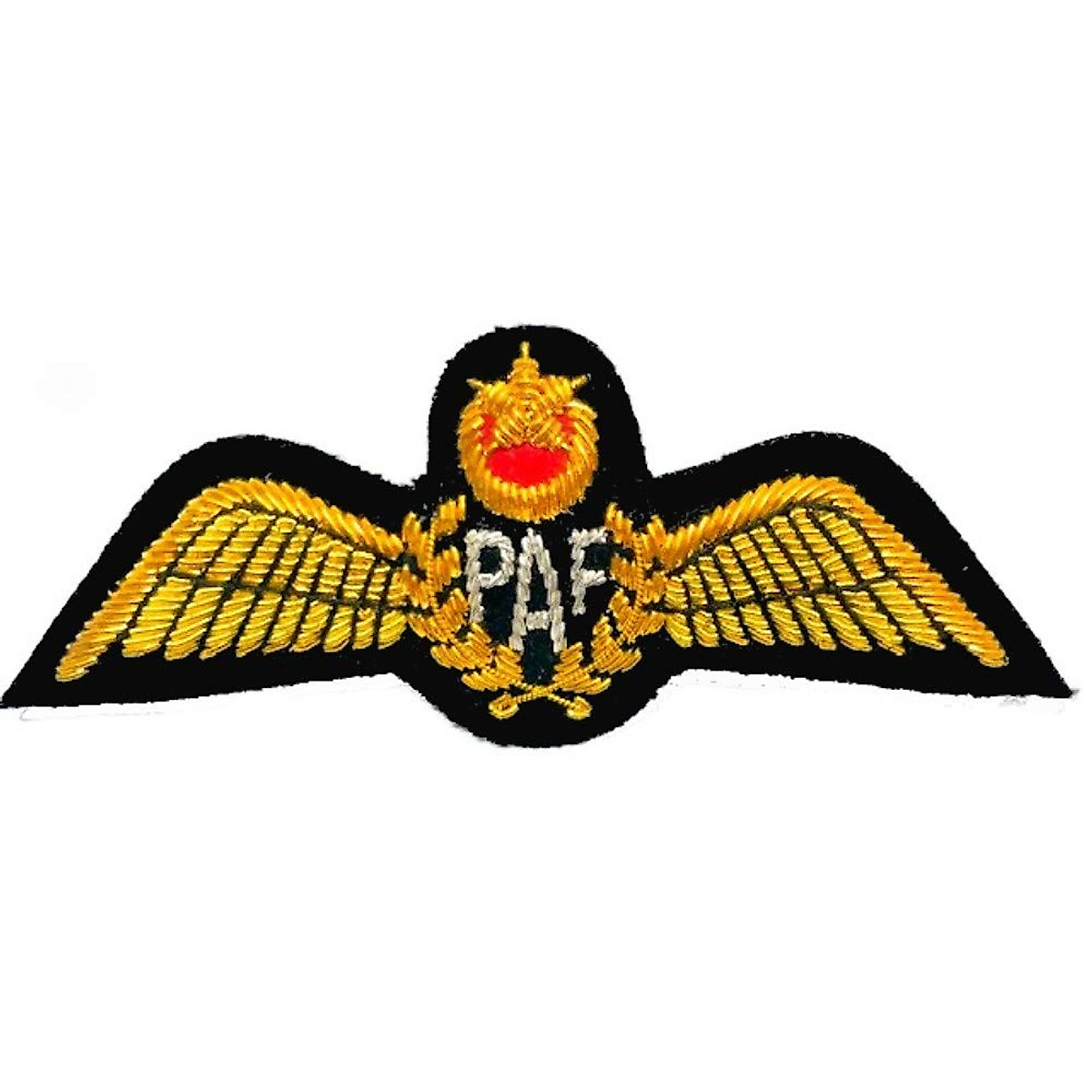 PAKISTAN AIR FORCE PILOT GOLD BULLION WIRE WING EXCELLENT QUALITY CP BRAND