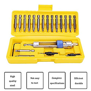 YÁSEZ 20 pcs Screwdriver Set Multifunction Drill Driver Swivel Head Quick-Change from Drilling to Driving Repair Tool Kits Hand Tools