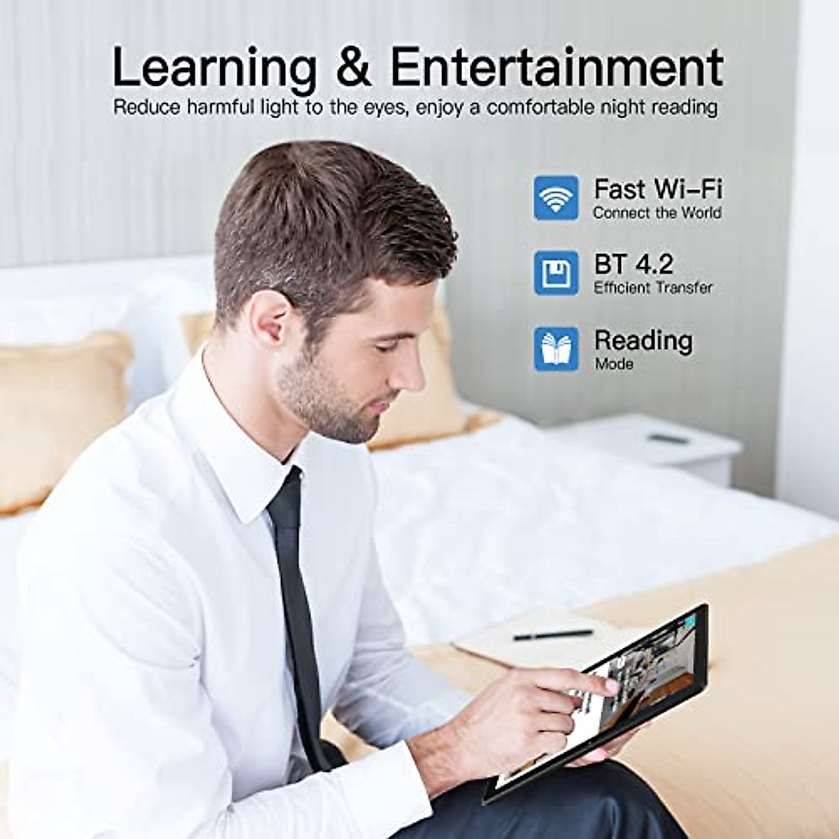 LVILLE Tablet 10.1 Inch Quad-Core 32GB Android 12 Tablets IPS HD Display 5000mAh Tablets (Black)