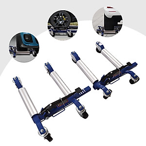 CUBELLIN 2PCS Car Wheel Dolly Set 1300lbs Capacity Self Loading Dolly 10.24-22.44in Retractable Heavy Duty Wheel Dollies with Ratcheting Foot Pedal