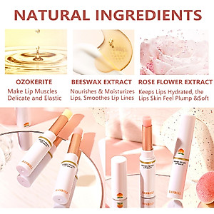 2 Pcs Peaches Color Changing Lipstick, Long Lasting Nutritious Lip Balm Lips Moisturizer Temperature Color Change Lip Gloss Lip Makeup Jelly Crystal Lipstick Set for Women