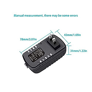 Snsnlent 9 Volt 2A Power Adapter Supply 9V 2A 18 Watt LED Power Supply Transformer 2.5 X 5.5mm Plug Wall Adapter(Polarity: Inner + and Outer -)