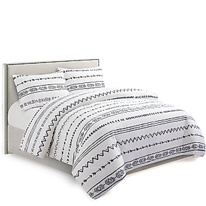 Marina Decoration Ultra Soft Silky Zipper Rich Printed Rayon Derived from Bamboo All Season 2 Pieces Duvet Cover Set with 1 Pillowcase, Simplify Modern Geometric Pattern Twin/Single Size