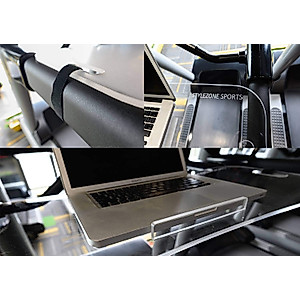 Stylezone Treadmill Laptop Computer Desk Setup Acrylic Laptop Computer iPad MacBook Book Holder and Stand on Treadmill Workstation with Protective Stop Block Curvy