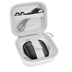 Earbud Case Compatible with Bose QuietComfort Earbuds II/for AirPods, Wireless, Bluetooth, Noise Cancelling in-Ear Headphones Cover Holder Storage Fits for USB Cable, Earplugs (Box Only) (White)