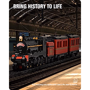 Nifeliz GWR 2900 Class Steam Train Building Kit, Collectible Steam Locomotive Display Set, 1:38 Scale Model Train Building Kit with Train Track, Top Present for Train Enthusiasts (789 PCS)