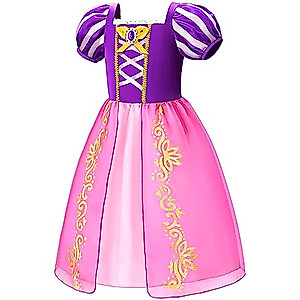 knemmy Princess Costume Dress Up Clothes for Little Girl Halloween Cosplay Christmas Birthday Outfit
