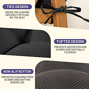 Sutteles Bench Cushion Outdoor Bench Cushion, Bench Cushions for Indoor/Outdoor Furniture, for Piano/Window/Porch Swings/Dining Bench Thickened Non-Slip Custom Bench Cushion (36x14x4 Inch, Black)