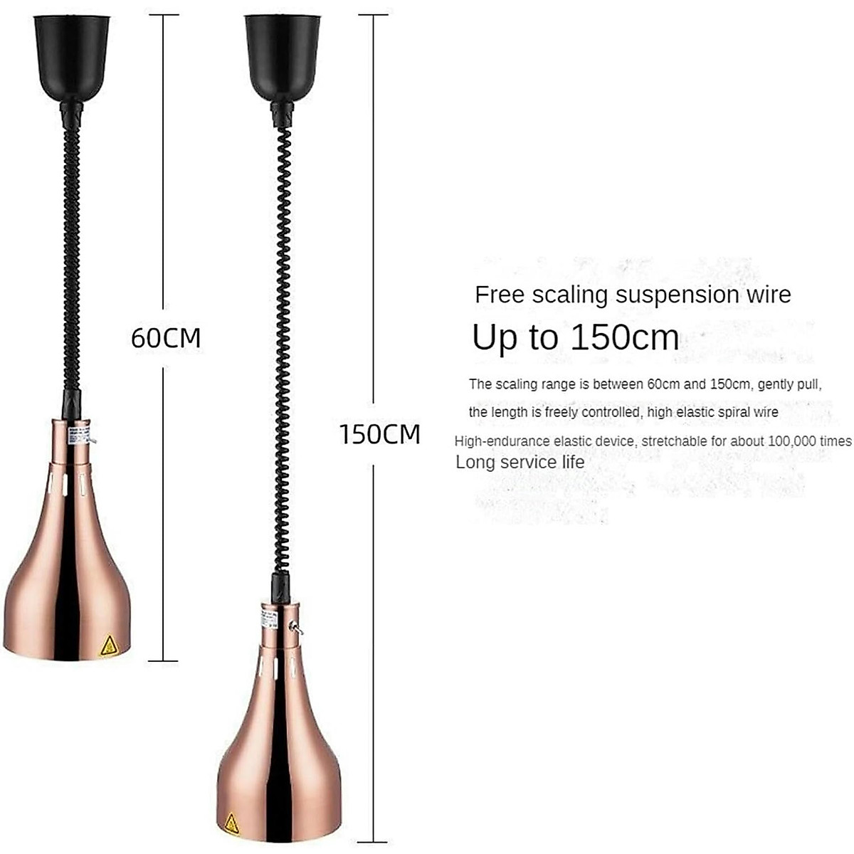 for Heating Food Lamp, Retractable Lamp for Heating Food, Pendant Lamp for Heating Food, Commercial Heating Lamp (D)