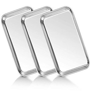 Medical Tray Stainless Steel (3 Pack), Dental Lab Instruments Surgical Metal Trays Bathroom Organizer