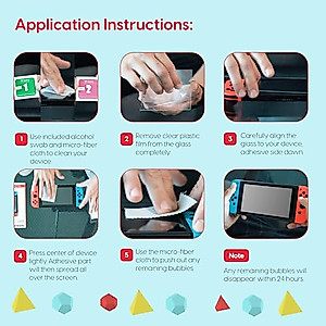 TALK WORKS Screen Protector Compatible with Nintendo Switch Lite - Scratch, Crack, and Shatter Resistant-Ultra-Thin HD Touchscreen Tempered Glass, See-Through Cover & Easy Installation 2 Count (Pack of 1)