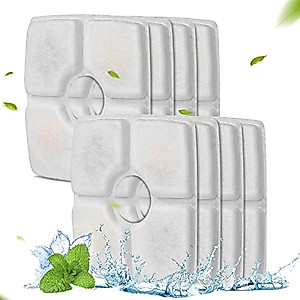 Cepheus Cat Water Fountain Filter 8 Pack, Pet Fountain Replacement Filters, Cat Water Fountain Filter for 84oz/2.5L Square Pet Fountains, Automatic Water Dispenser Drinkwell Fountain